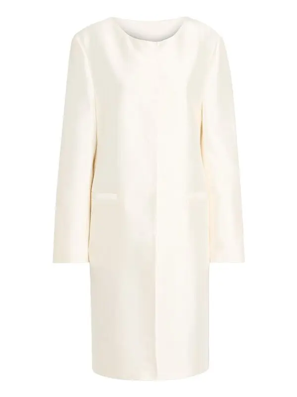 TOTEME Duchesse Silk-satin Coat - Off-white