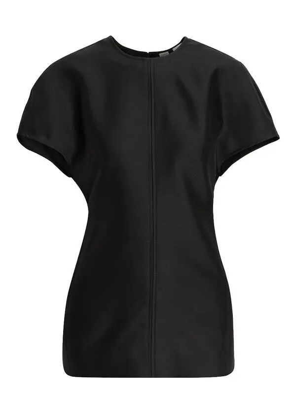 TOTEME Wool And Silk-blend Top - Black