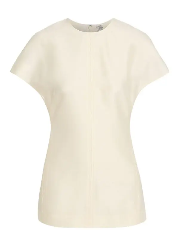 TOTEME Wool And Silk-blend Top - Ivory