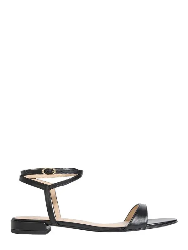 STUART WEITZMAN Leather Sandals With Ankle Strap - Black