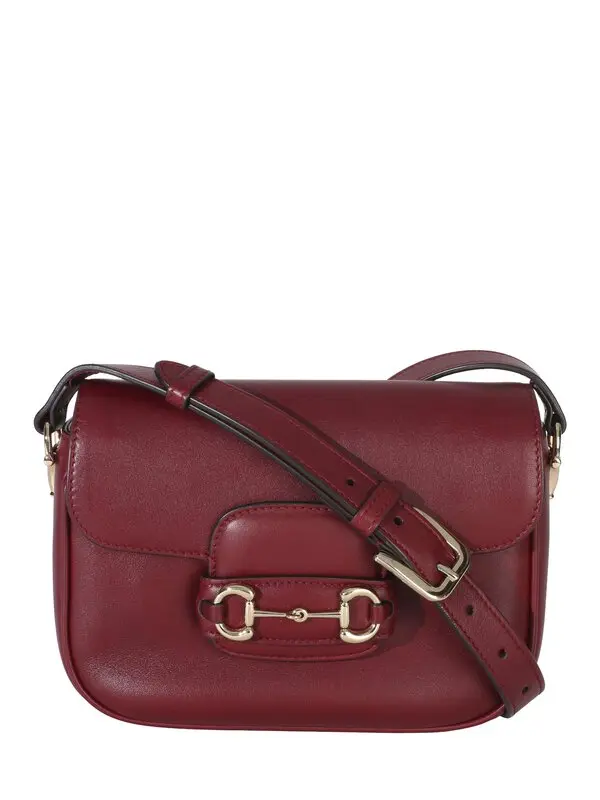 Gucci Soft Calfskin Horsebit 1955 Shoulder Bag - Red