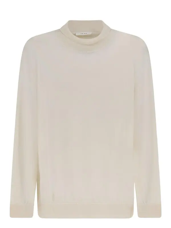 THE ROW Cashmere And Silk Blend Turtleneck Sweater - White