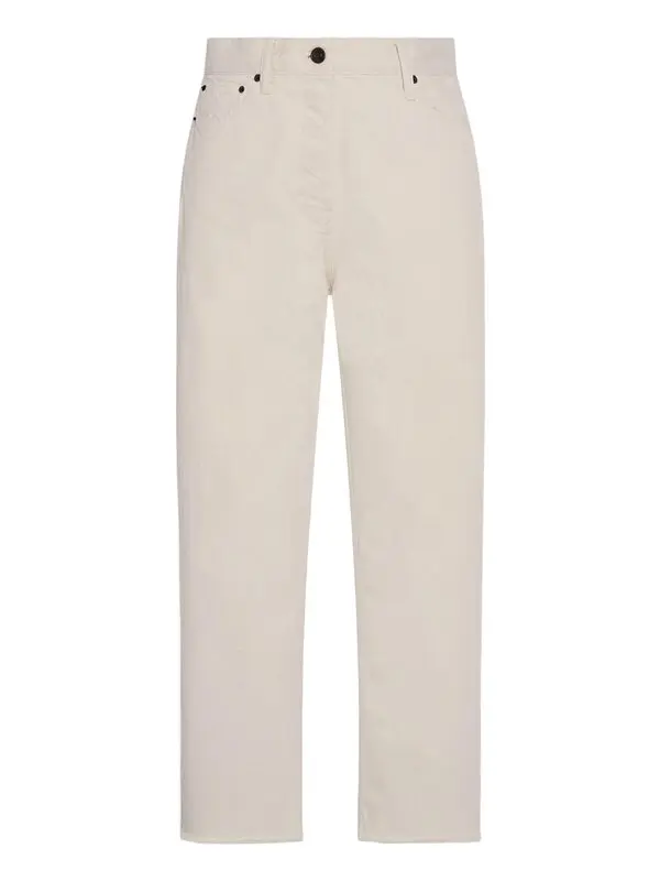 THE ROW Fortino Organic Cotton Trousers - White
