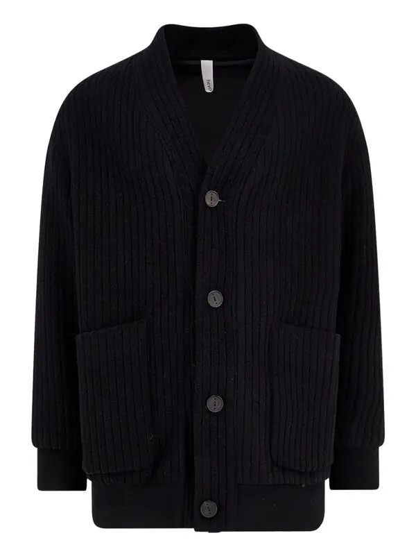 HEVO Virgin Wool Cardigan - Black