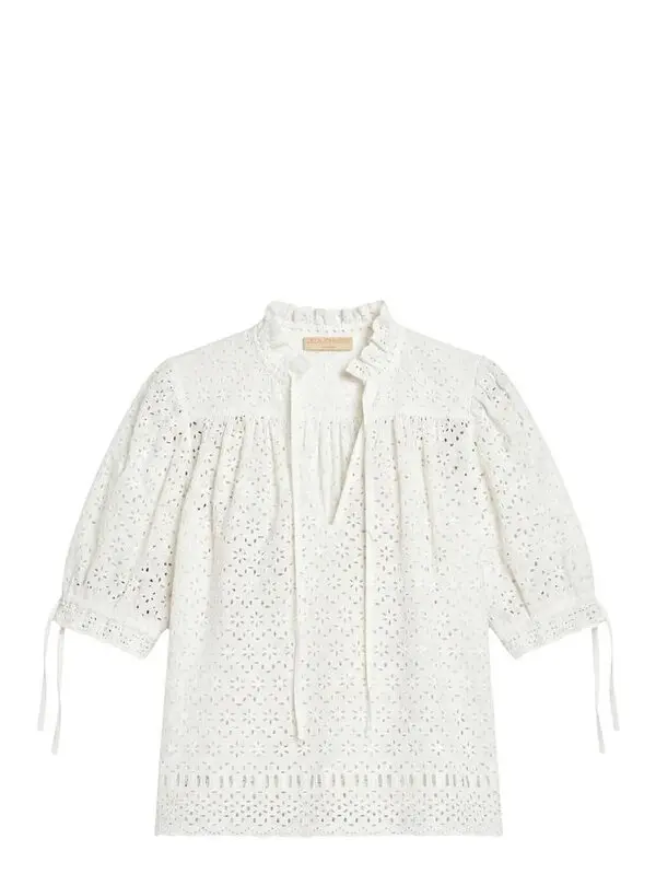 Ulla Johnson Alouette Cotton Broderie Anglaise Top - Pristine