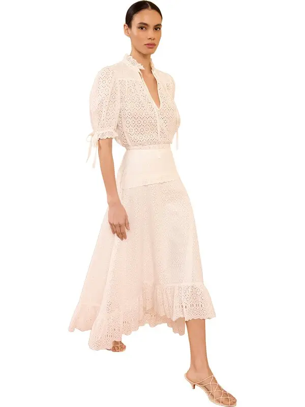 Ulla Johnson Violetta Cotton Skirt - Pristine