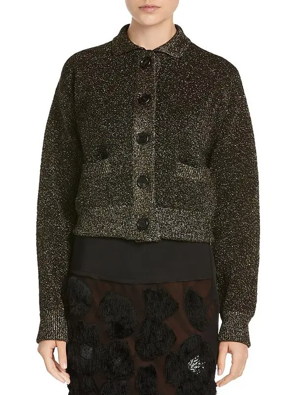 Marni Metallic Double Faced Cardigan - Black