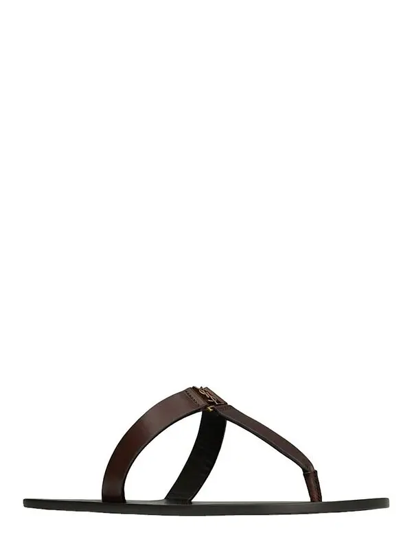 Saint Laurent Babylone Slides - Ultra Dark Brown