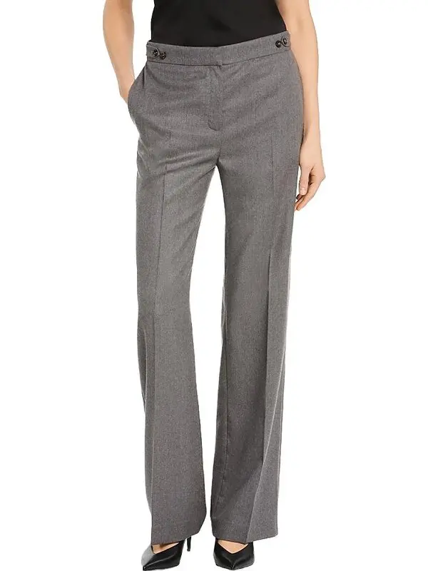 Stella McCartney Tailored Wool Pants - Grey Melange