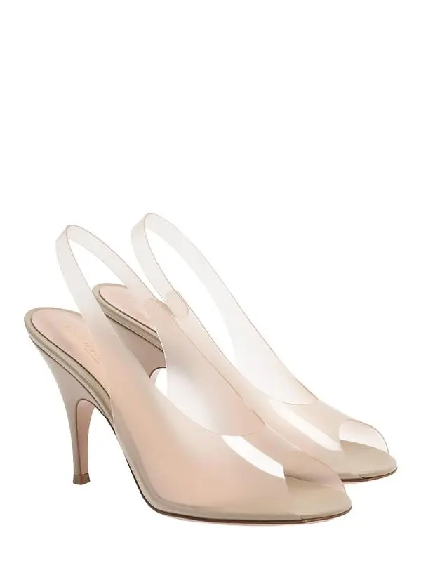 GIANVITO ROSSI Amelie Slingback Sandals - Nude Tpu