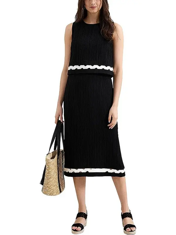 PHASE EIGHT Claire Double Layer Dress - Black