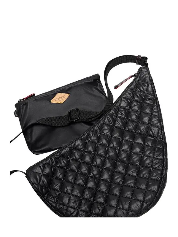 Mz Wallace Metro Quilted Smile Bag - Black