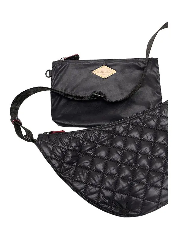 Mz Wallace Quilted Smile Bag - Black