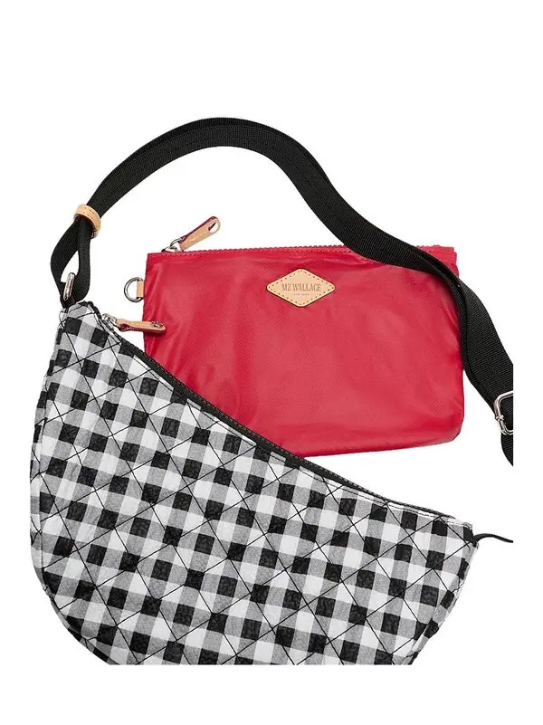 Mz Wallace Quilted Crossbody Bag - Black/white