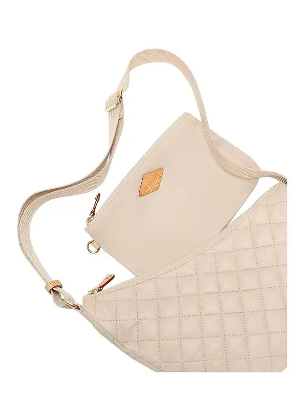Mz Wallace Quilted Crossbody Bag - Buff