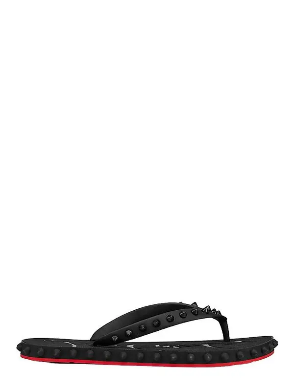 CHRISTIAN LOUBOUTIN Super Loubi Flip Rubber Sandals - Black