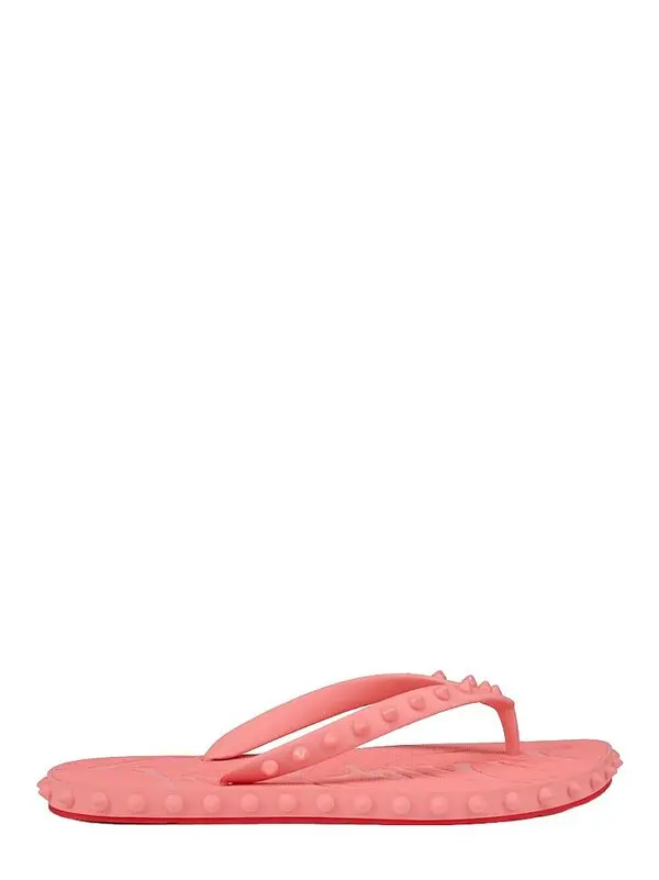 CHRISTIAN LOUBOUTIN Super Loubi Flip Rubber Sandals - Grapefruit