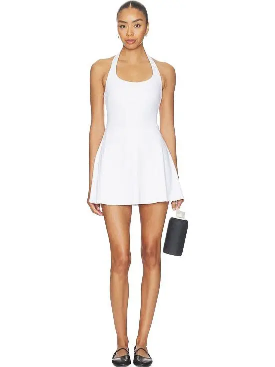 Vuori Tiebreak Halter Dress - White