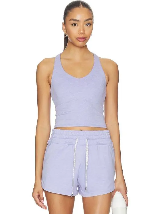 Vuori Halo Performance Crop Tank - Hyacinth Heather