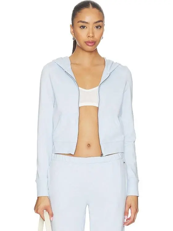Vuori Halo Mini Zip-up Hoodie - Soft Sky Heather