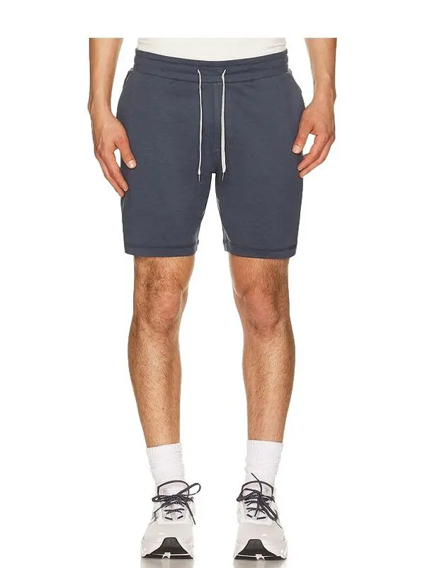 Vuori Ponto Performance 7 Inch Shorts - Azure Heather