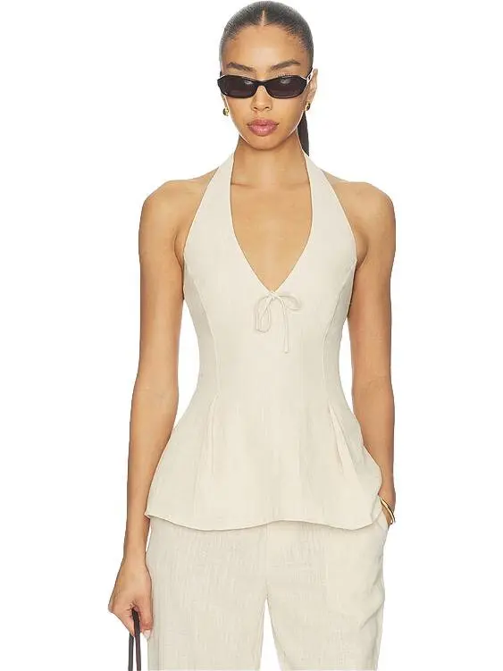 ELODIE THE LABEL Carina Halterneck Top - Summer Sand