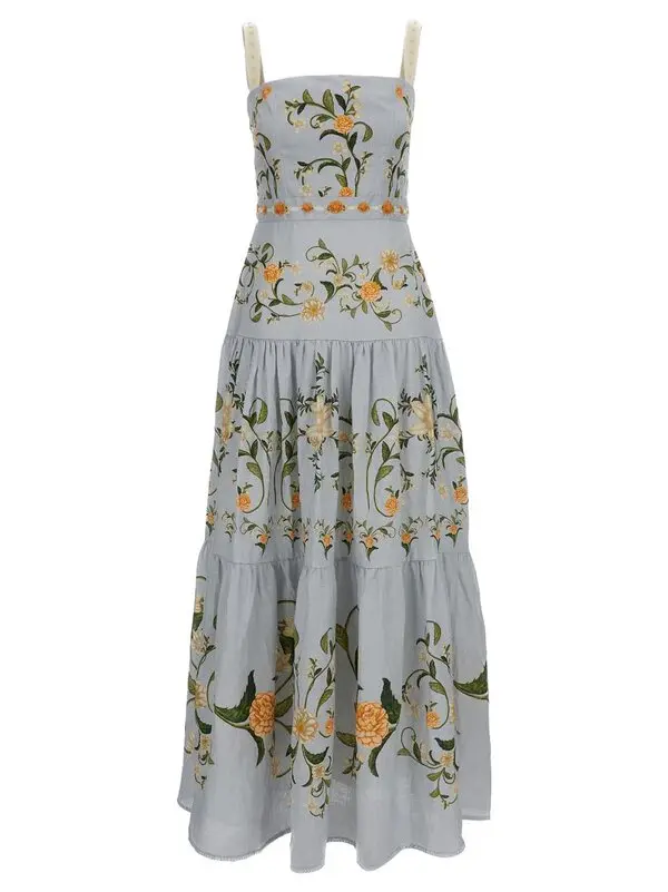 Agua Bendita Lima Valle Long Dress - Sky Blue