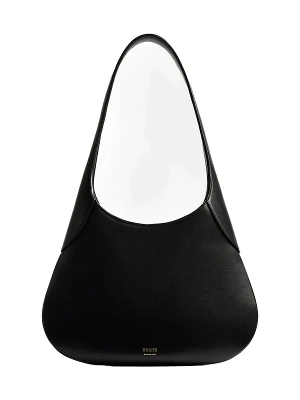 Khaite Joan Small Hobo Bag In Leather - Black
