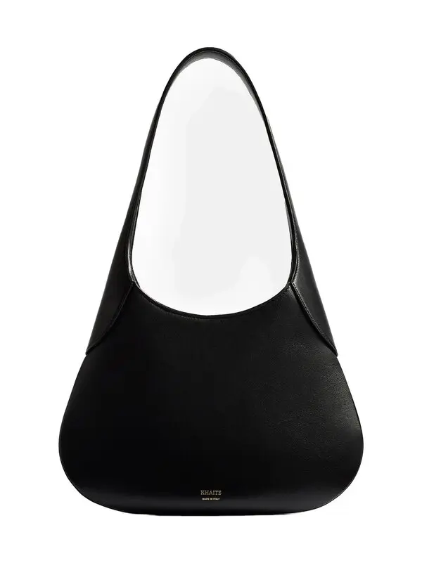 Khaite Joan Small Hobo Bag In Leather - Nero
