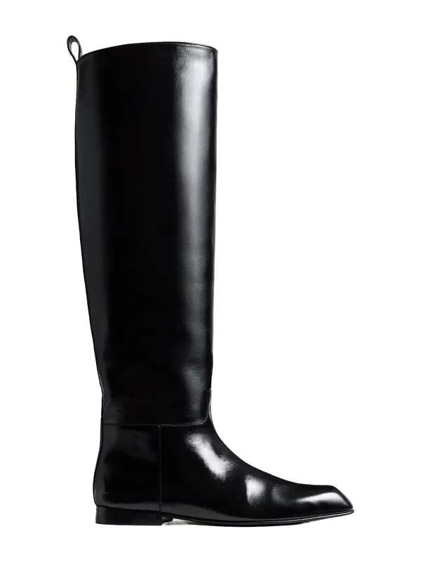 Khaite Knee-high Leather Boots - Black