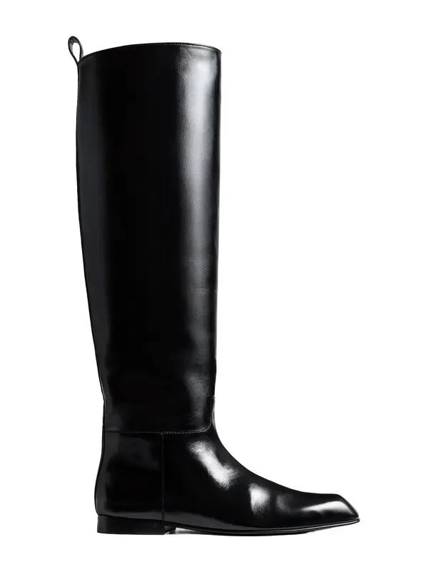 Khaite Knee-high Leather Boots - Nero