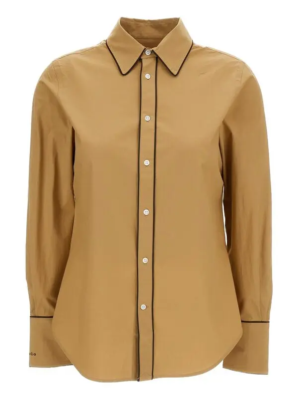 Polo Ralph Lauren Cotton Blend Classic Fit Shirt - Beige