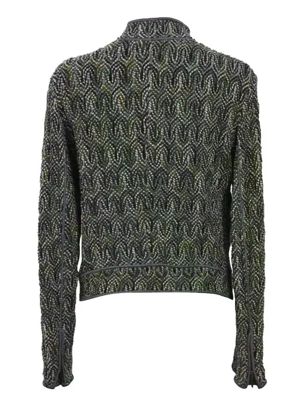 Missoni Zigzag Knit Overlap Jacket - Grey