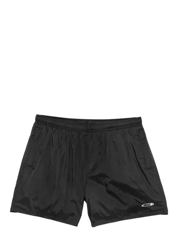 COLE BUXTON Logo Print Swim Shorts - Black