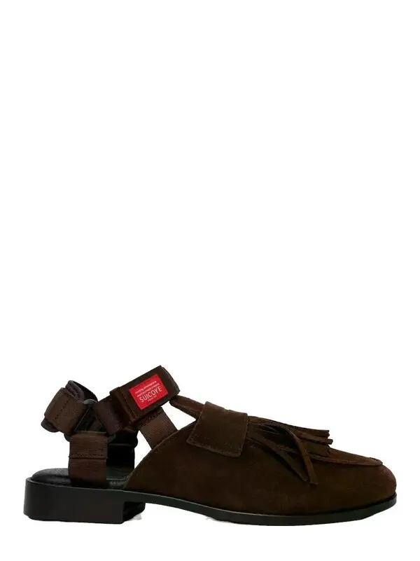 BED J.W. FORD Leather Loafer-style Sandals - Brown