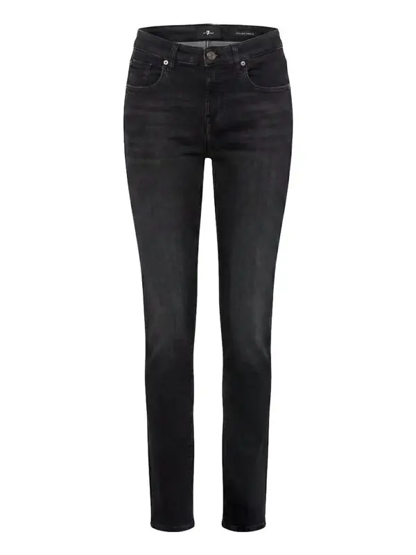 7 For All Mankind Faded Effect Button-fastening Jeans - Black