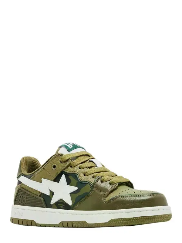 A BATHING APE Sk8 Sta Camouflage Print Sneakers - Green