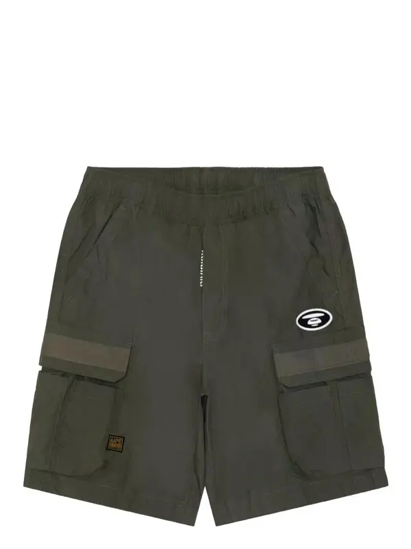 AAPE BY *A BATHING APE Logo-patch Cargo Shorts - Green