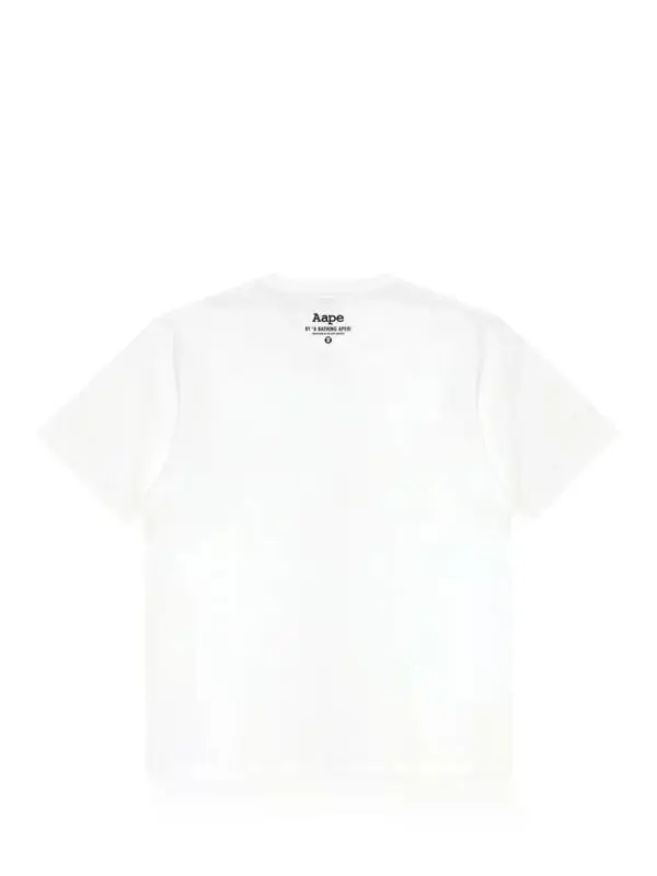 AAPE BY *A BATHING APE Camo-print Logo-patch T-shirt - White