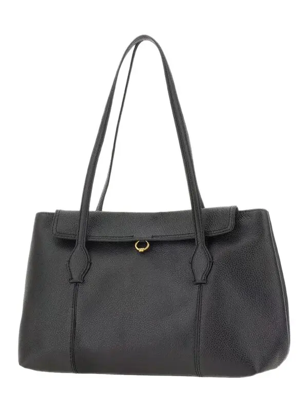GIANNI CHIARINI Vicky Hammered Leather Shoulder Bag - Black