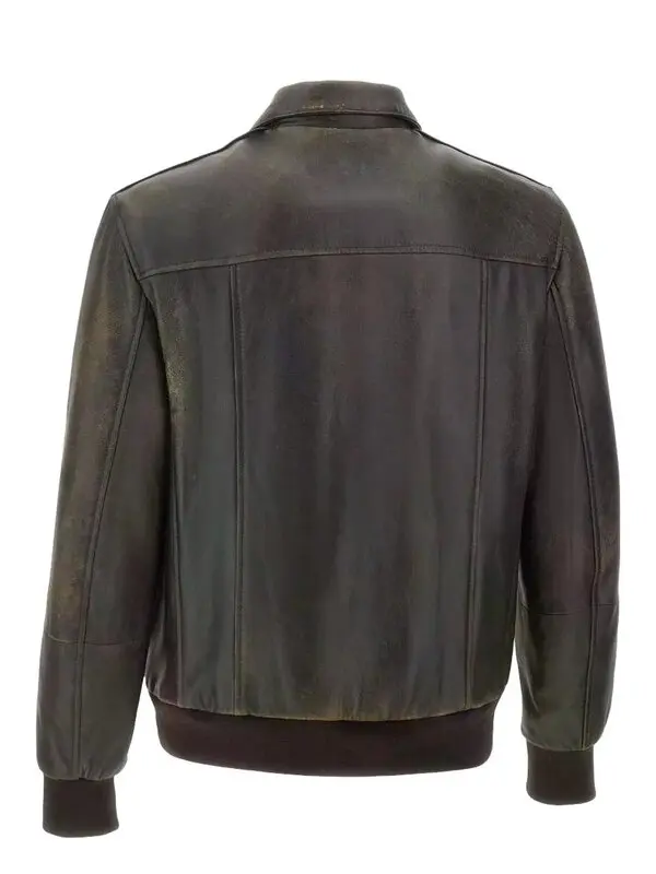VOLFAGLI FIRENZE David Tundra Leather Jacket - Brown