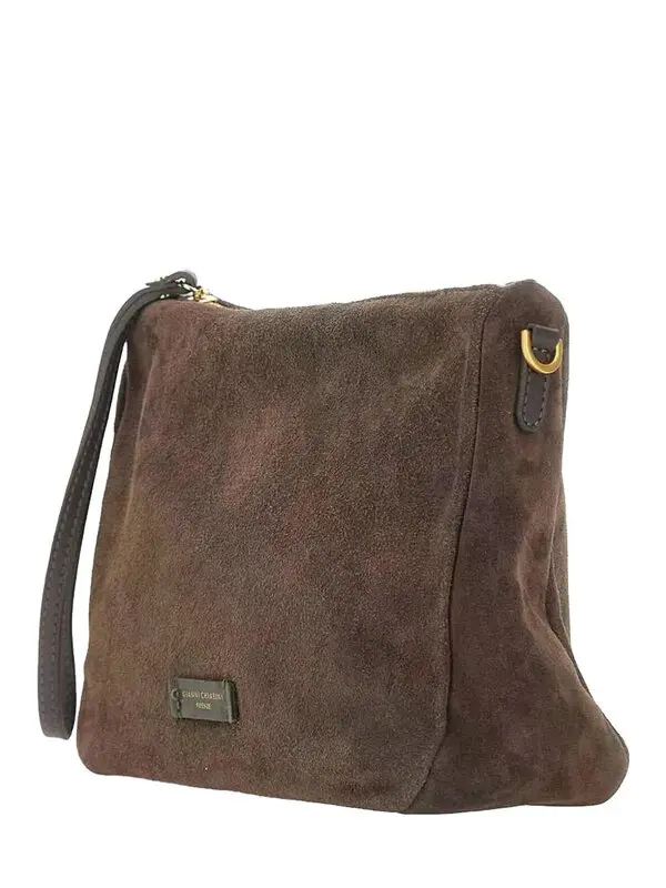 GIANNI CHIARINI Nora Suede Clutch Bag - Brown
