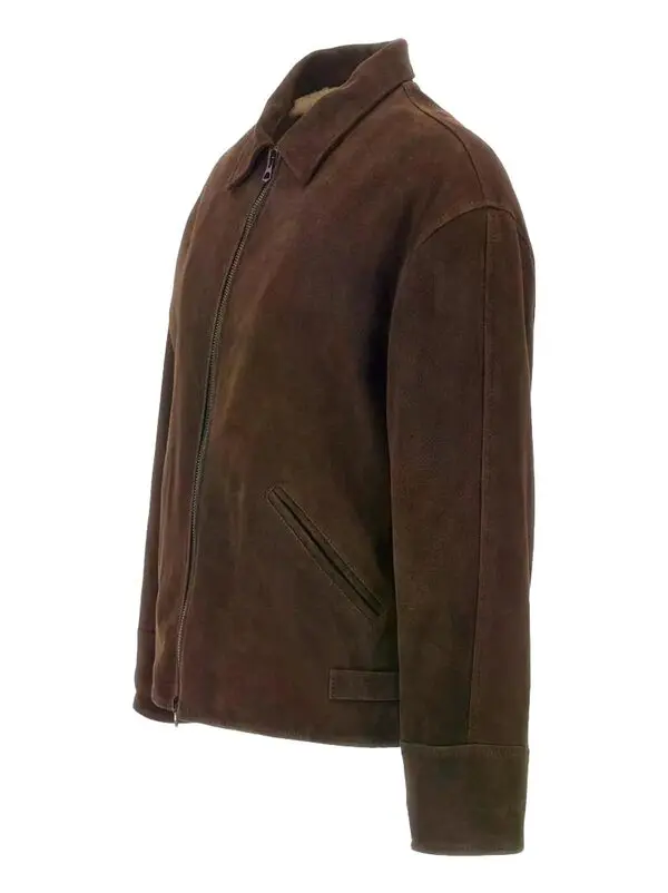 VOLFAGLI FIRENZE Ducale Suede Jacket - Brown