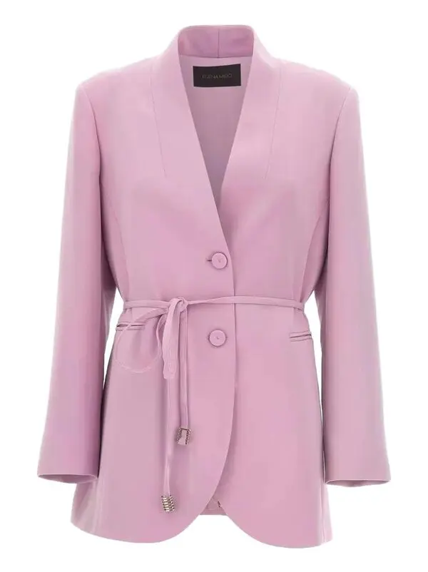 ELENA MIRÒ Collarless Blazer - Pink