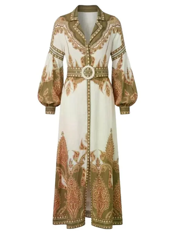 SCARLETT POPPIES Florista Paisley-print Dress - Neutrals