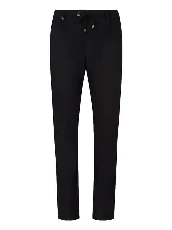 DISTRETTO 12 Drawstring Fastening Trousers - Black