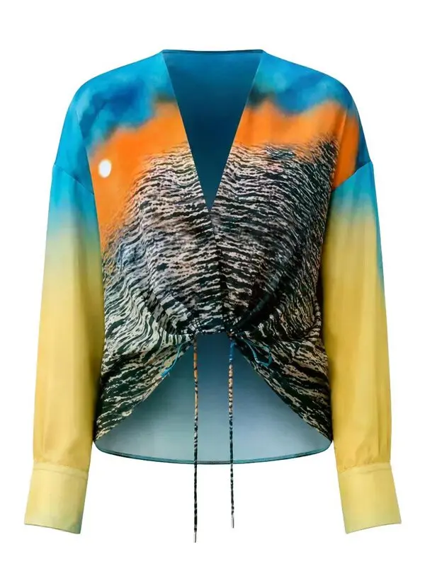 Silvia Tcherassi Merida Drawstring Blouse - Black