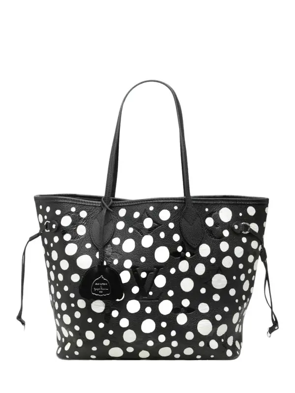 LOUIS VUITTON Yayoi Kusama Infinity Dots Monogram Empreinte Neverfull Mm Tote Bag - Black