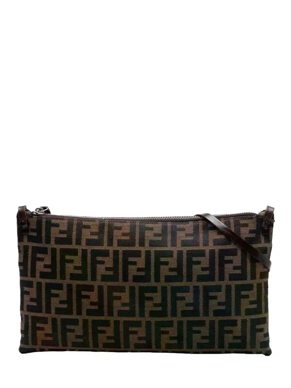 Fendi Zucca Canvas Pochette Crossbody Bag - Brown