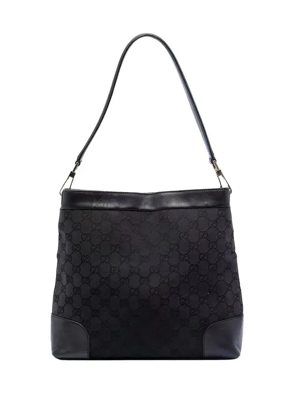 Gucci Gg Canvas Shoulder Bag - Black